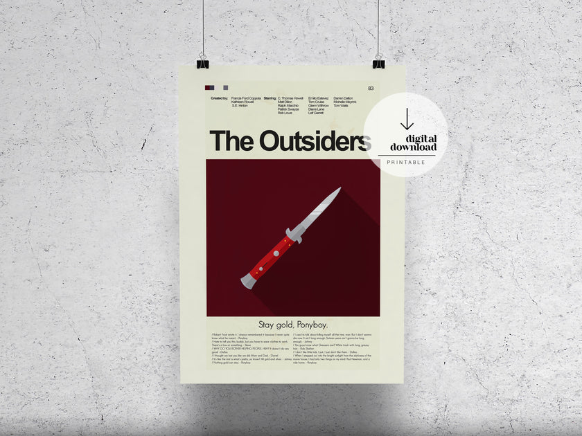 The Outsiders | DIGITAL ARTWORK DOWNLOAD | PrintsandgiggIes