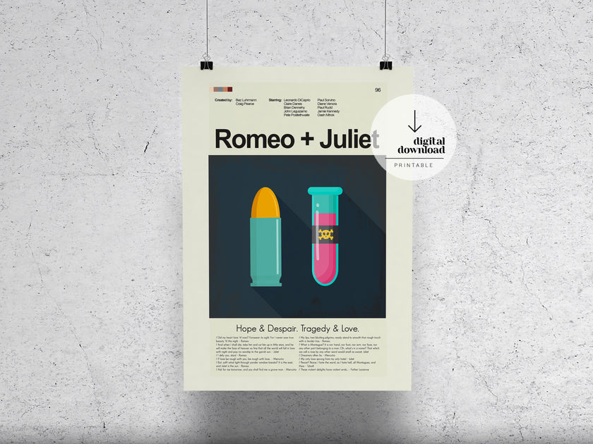 Romeo + Juliet | DIGITAL ARTWORK DOWNLOAD | PrintsandgiggIes