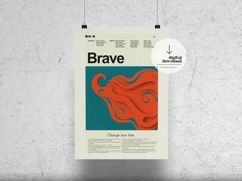 Brave | DIGITAL ARTWORK DOWNLOAD | PrintsandgiggIes