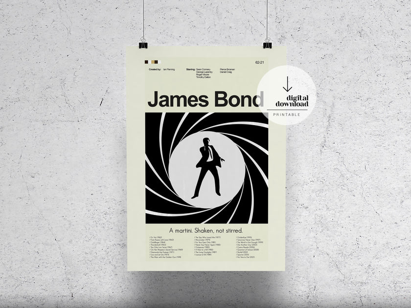 James Bond | DIGITAL ARTWORK DOWNLOAD | PrintsandgiggIes
