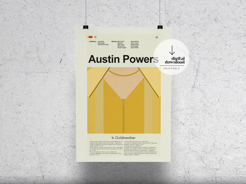 Austin Powers in Goldmember | DIGITAL ARTWORK DOWNLOAD | PrintsandgiggIes