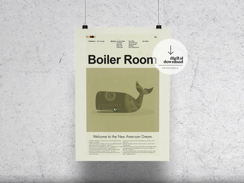 Boiler Room | DIGITAL ARTWORK DOWNLOAD | PrintsandgiggIes