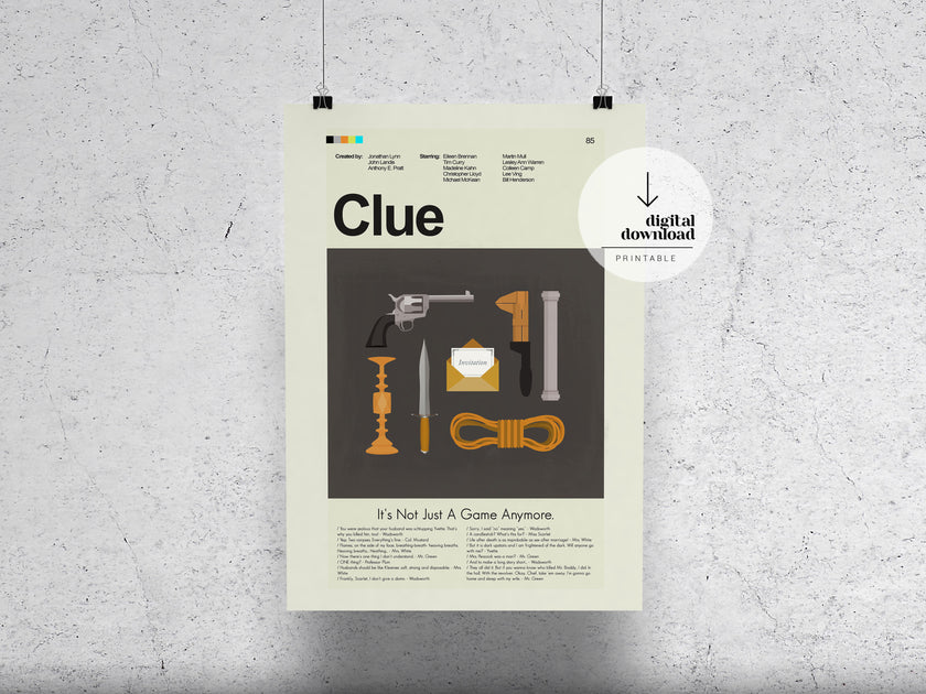 Clue | DIGITAL ARTWORK DOWNLOAD | PrintsandgiggIes