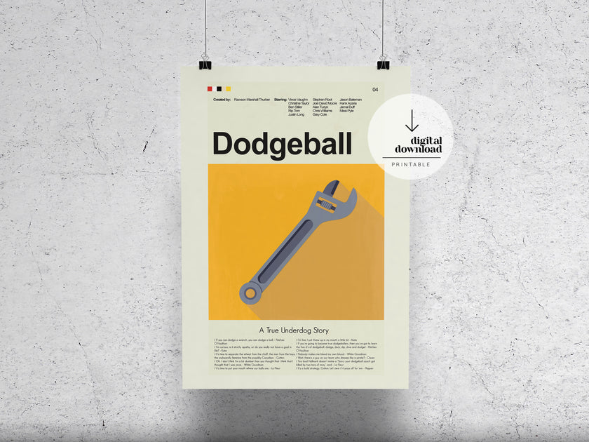 Dodgeball | DIGITAL ARTWORK DOWNLOAD | PrintsandgiggIes