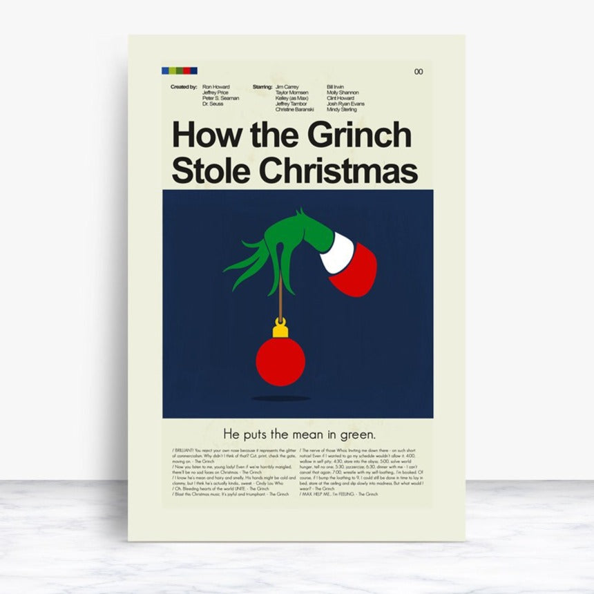 How The Grinch Stole Christmas Movie Poster 2000 Dr Seuss' How The