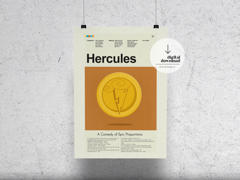 Hercules | DIGITAL ARTWORK DOWNLOAD | PrintsandgiggIes
