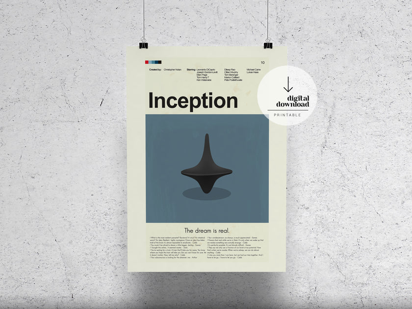 Inception | DIGITAL ARTWORK DOWNLOAD | PrintsandgiggIes