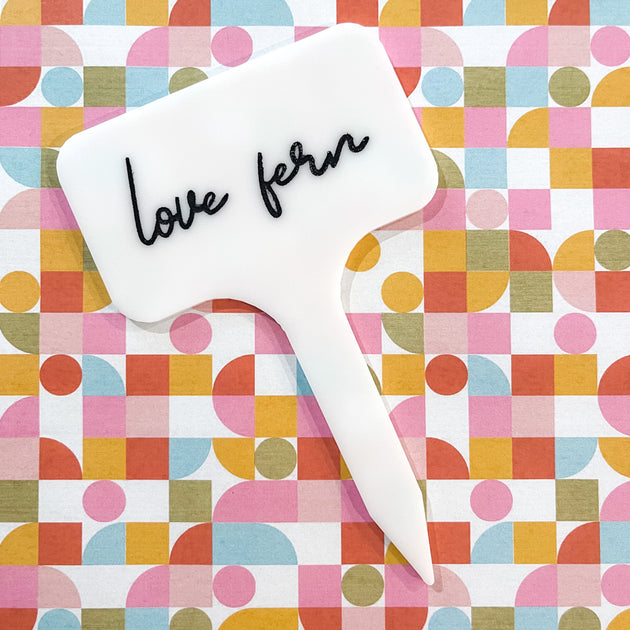 LOVE FERN - Acrylic Plant Stake | PrintsandgiggIes