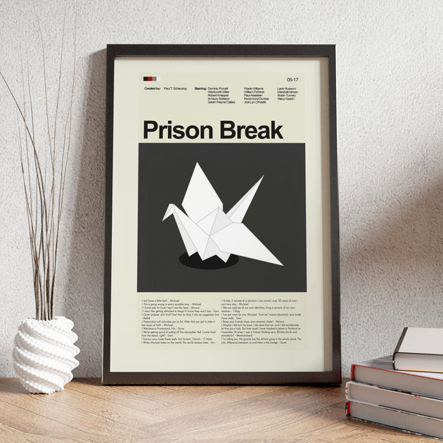 Prison Break - Origami Crane | 12"x18" or 18"x24" Print only ...