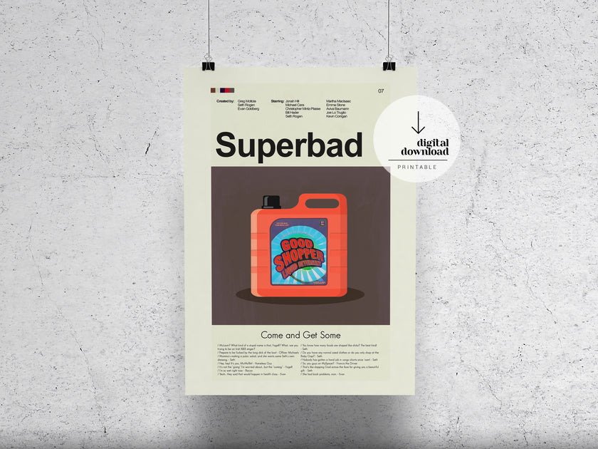 Superbad | DIGITAL ARTWORK DOWNLOAD | PrintsandgiggIes