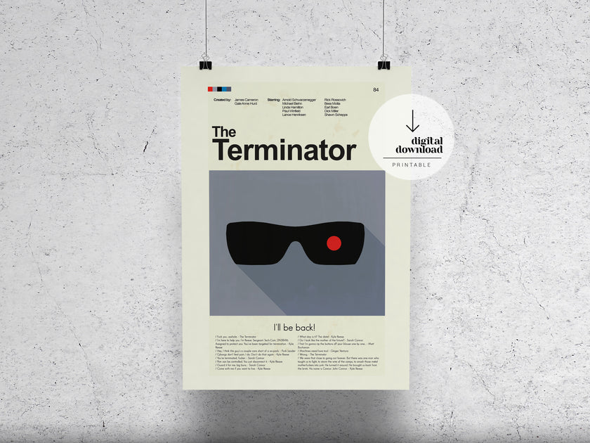 The Terminator | DIGITAL ARTWORK DOWNLOAD | PrintsandgiggIes
