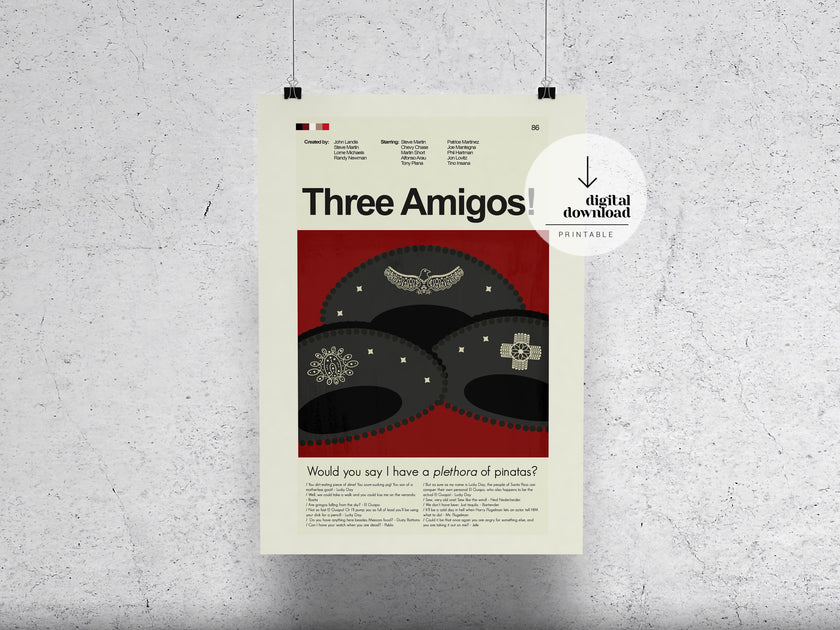 Three Amigos! | DIGITAL ARTWORK DOWNLOAD | PrintsandgiggIes